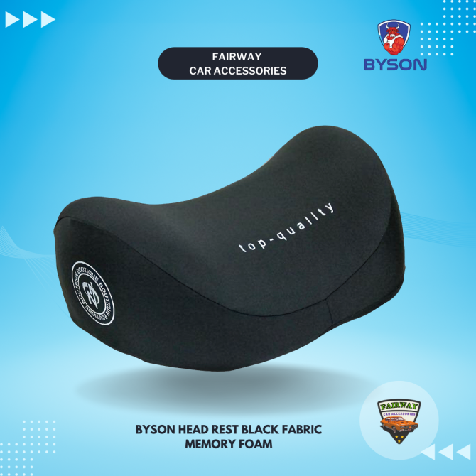 BYSON HEAD REST BLACK FABRIC MEMORY – Fairway